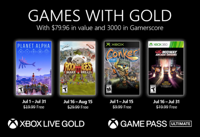 SBT TV | Conheça os jogos disponíveis no Games With Gold em julho de 2021